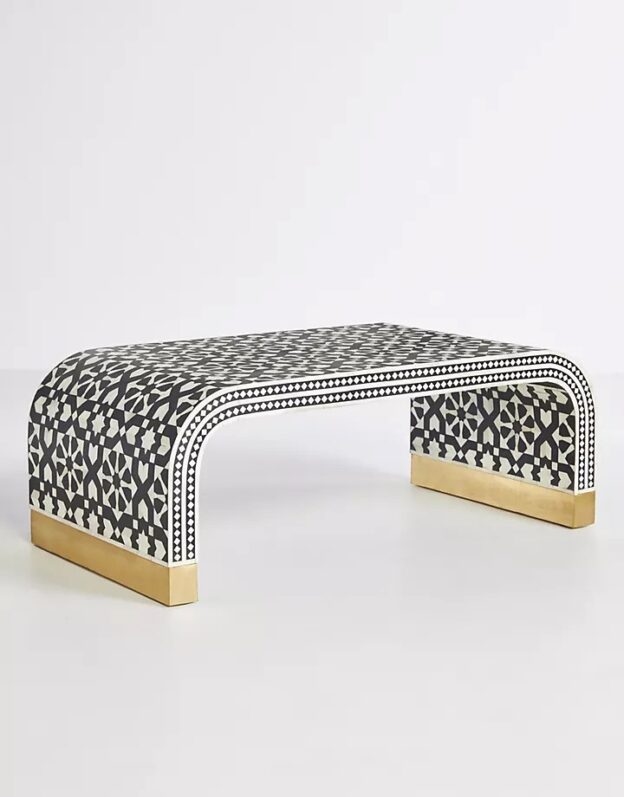 Moroccan Inlay Coffee Table Black | Bone Inlay Center Table | Marwar ...